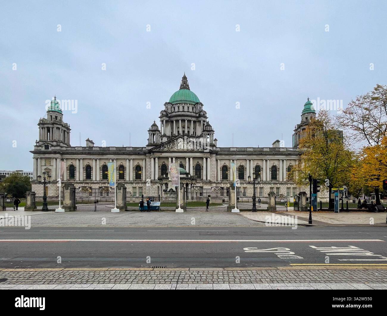 Belfast City Hall, a historic landmark in Northern Ireland, captured on ...