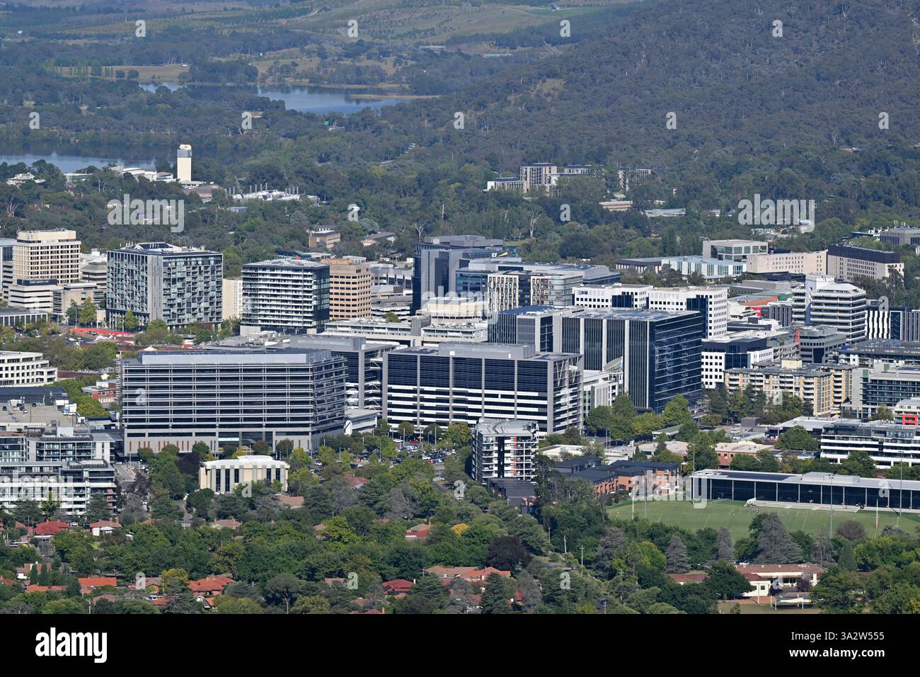 Canberra, Australia. 14th Mar, 2025. Apartment buildings are seen in ...