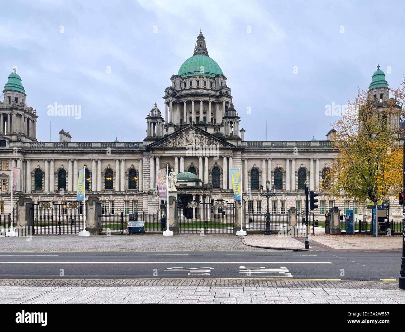 Belfast City Hall, a historic landmark in Northern Ireland, captured on ...