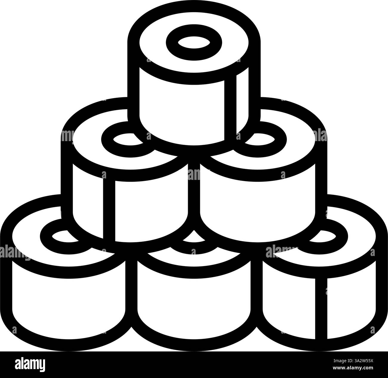 colorful rolls of kinesio tape line icon vector illustration Stock ...