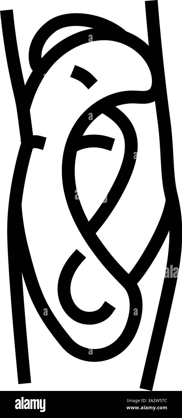 elbow kinesio tape line icon vector illustration Stock Vector Image ...