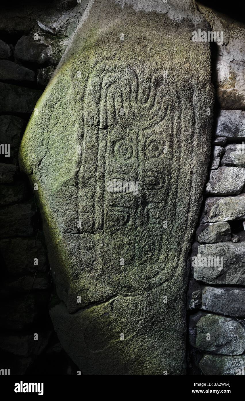 Les Pierres Plates prehistoric Neolithic passage grave. Locmariaquer ...