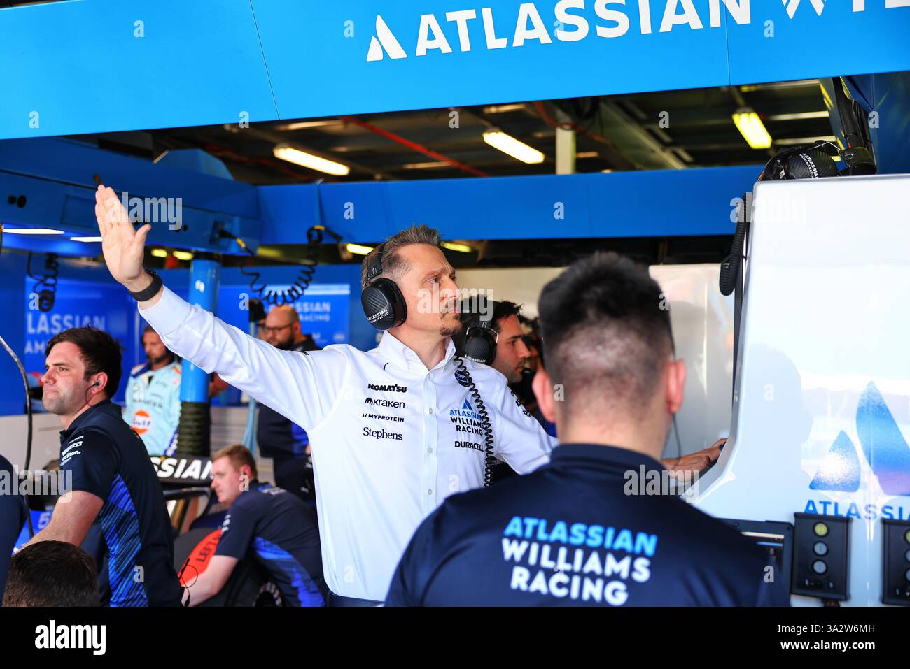 Gaetan Jego (FRA) Atlassian Williams Racing Race Engineer. 14.03.2025 ...