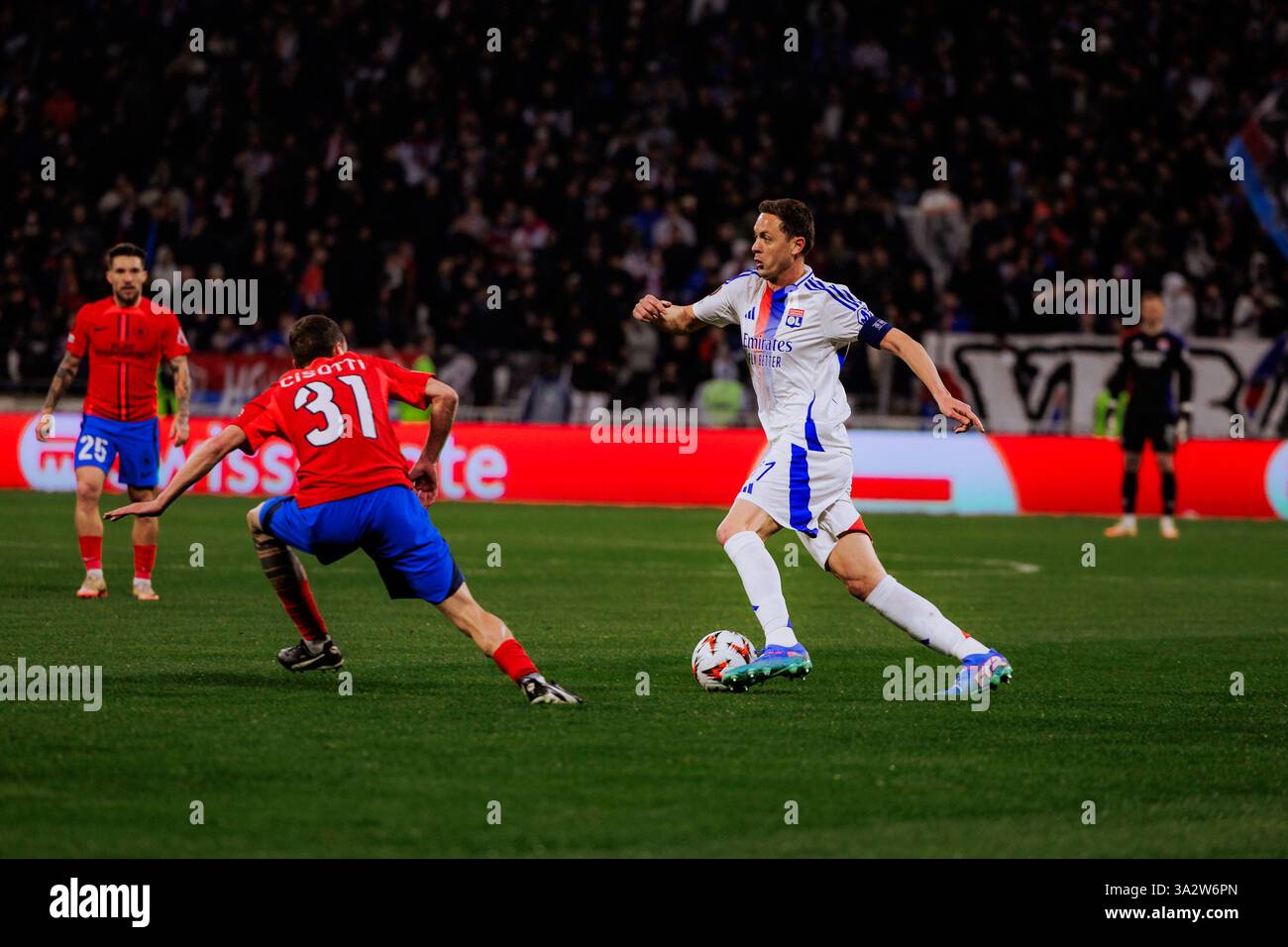 Lyon, France. 13th Mar, 2025. Lyon, France Nemanja Matic (31 Olympique ...