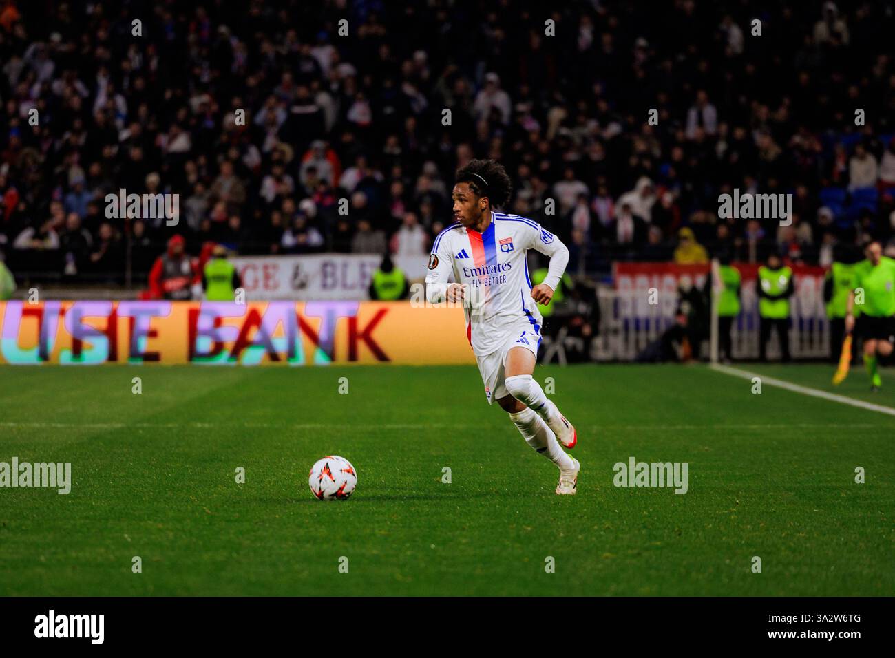 Lyon, France. 13th Mar, 2025. Lyon, France Malick Fofana (11 Olympique ...