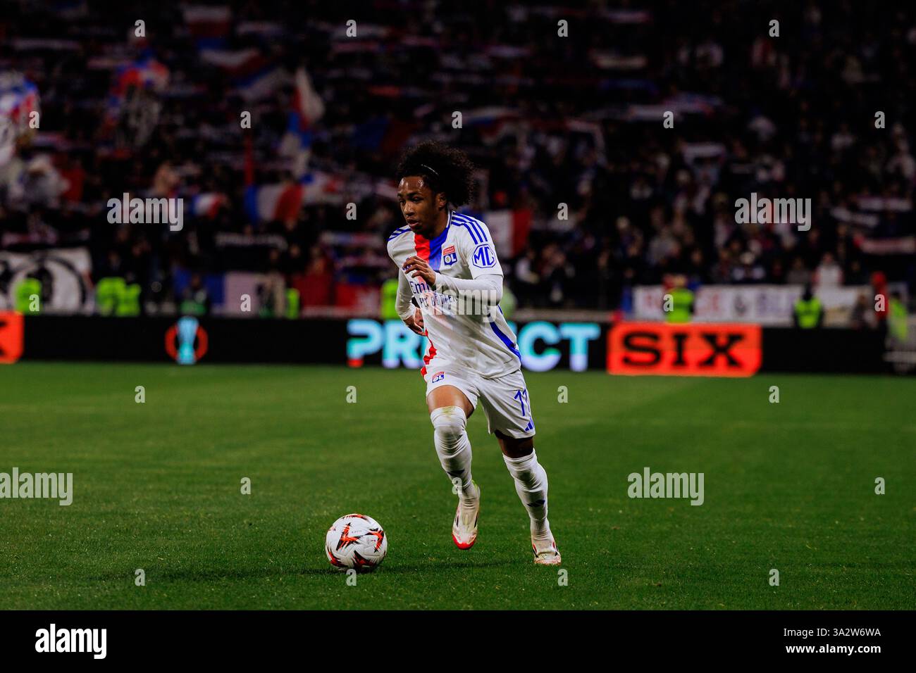 Lyon, France. 13th Mar, 2025. Lyon, France Malick Fofana (11 Olympique ...