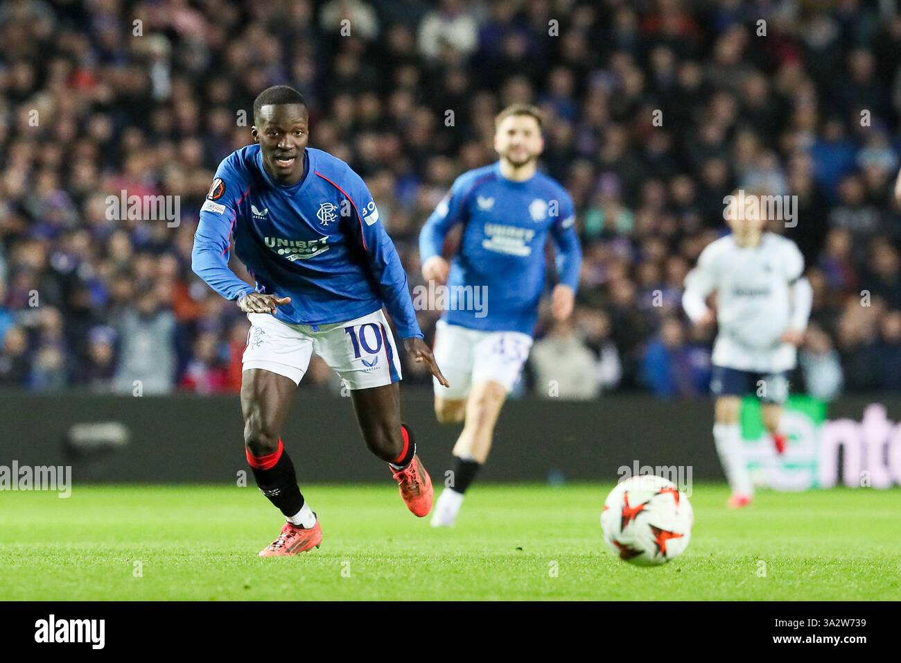 !3 March 2025, Glasgow, UK. Rangers played Fenerbahce at Ibrox Stadium ...
