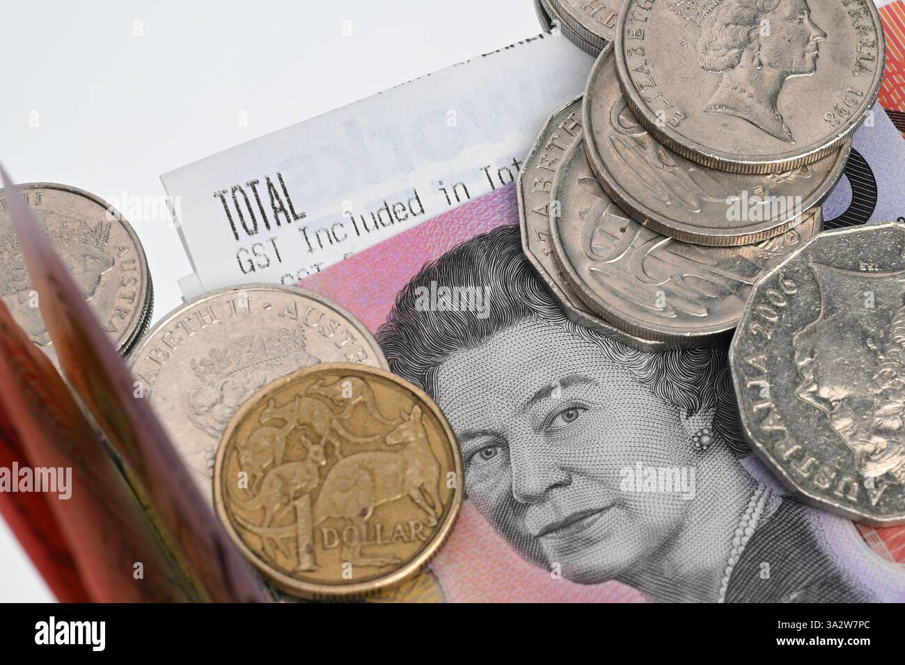 Canberra, Australia. 14th Mar, 2025. Australian Dollar (AUD) coins and ...