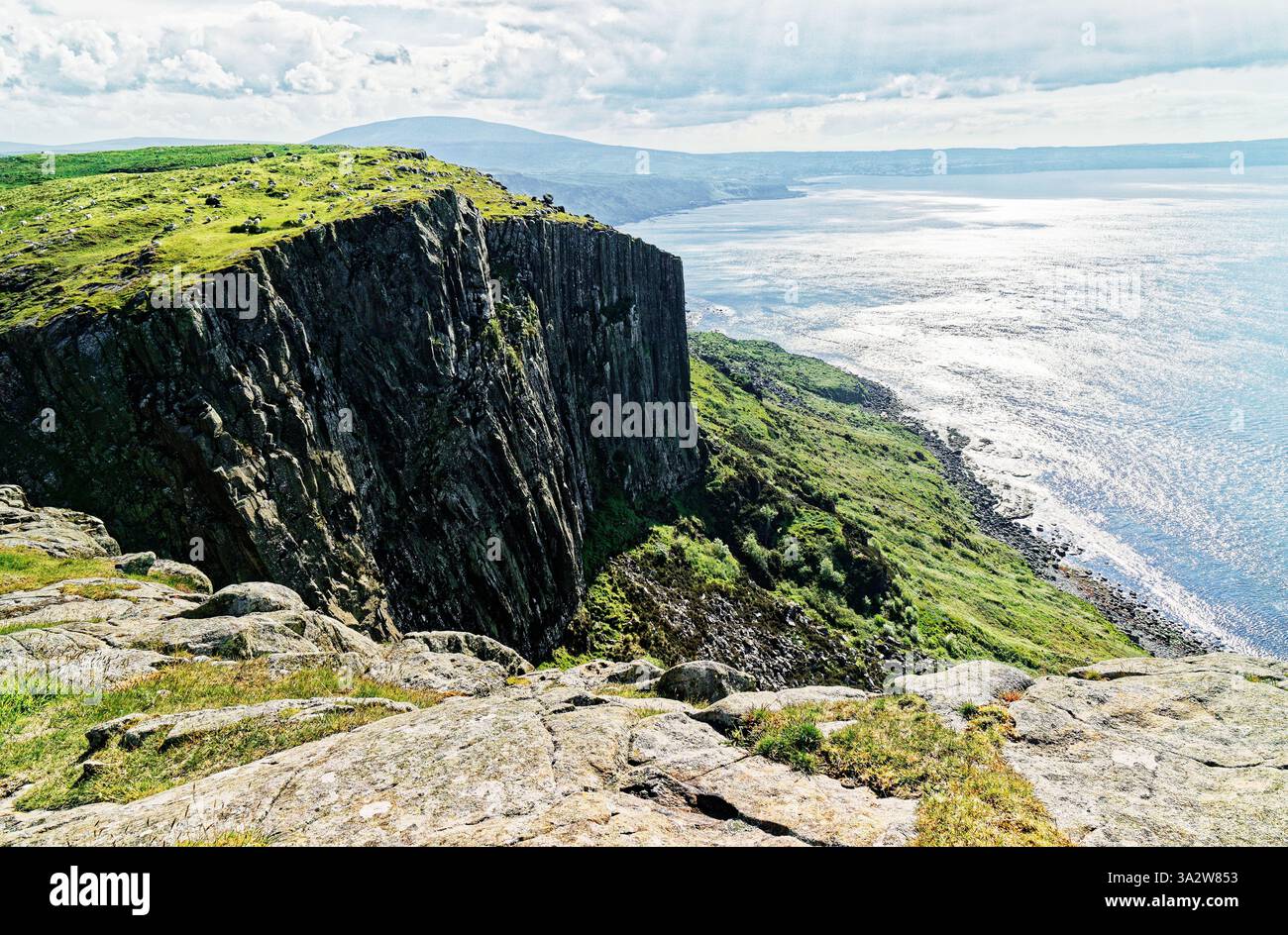Fair Head rises 196 metres above sea level. The dolerite cliff is one ...