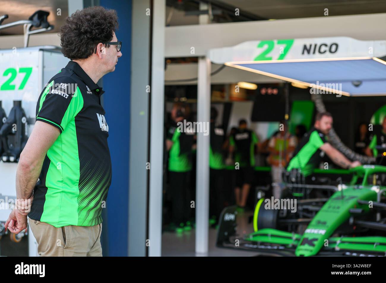 MELBOURNE, AUSTRALIA - MARCH 14: Mattia Binotto of Italy and Stake F1 Team Kick Sauber appears ...