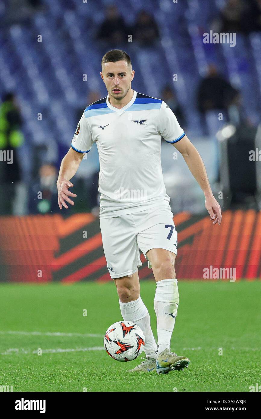 Rome, Italy. 13th Mar, 2025. Adam Marusic of SS Lazio during the ...