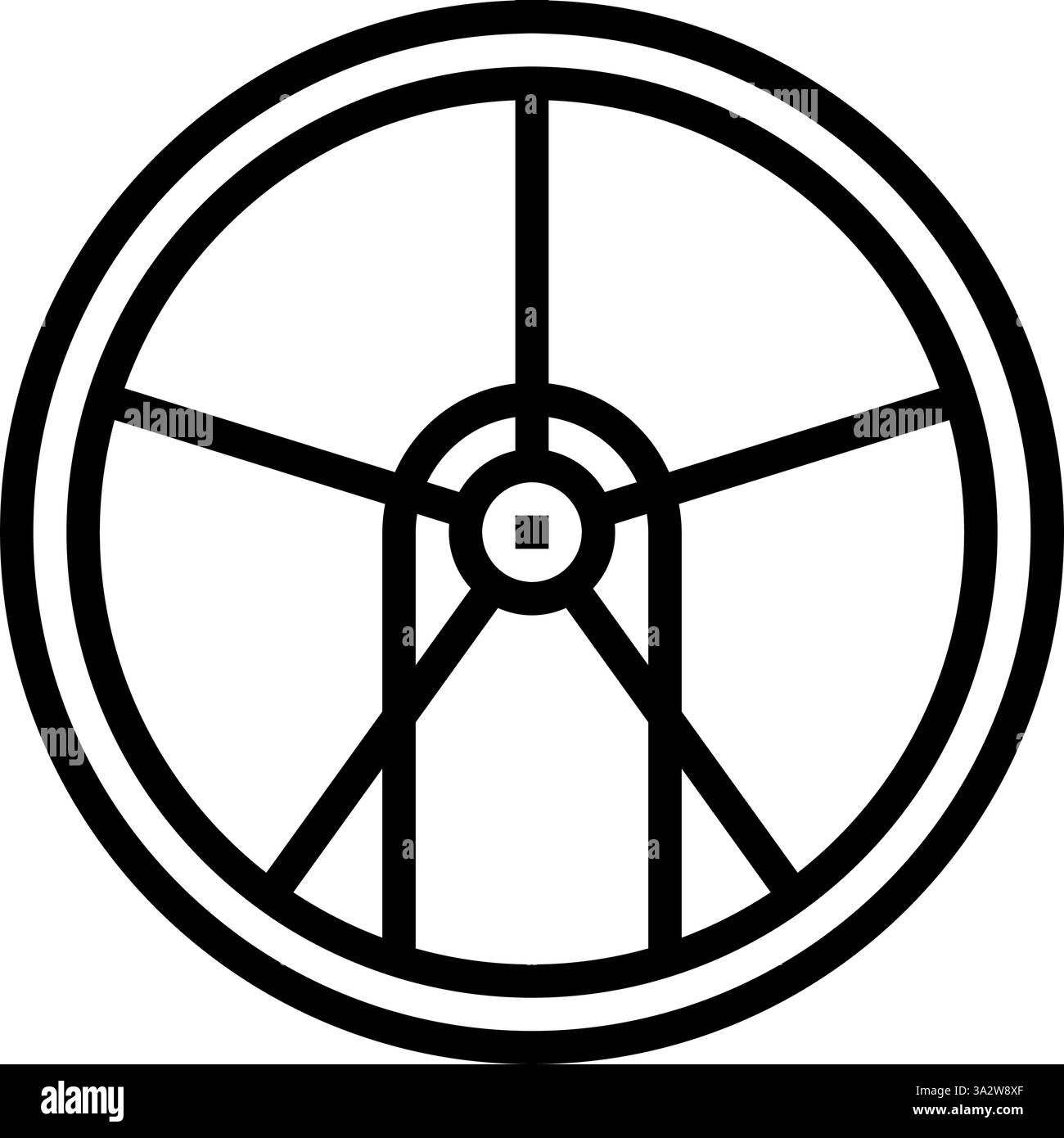 ships wheel sailing sport line icon vector illustration Stock Vector ...