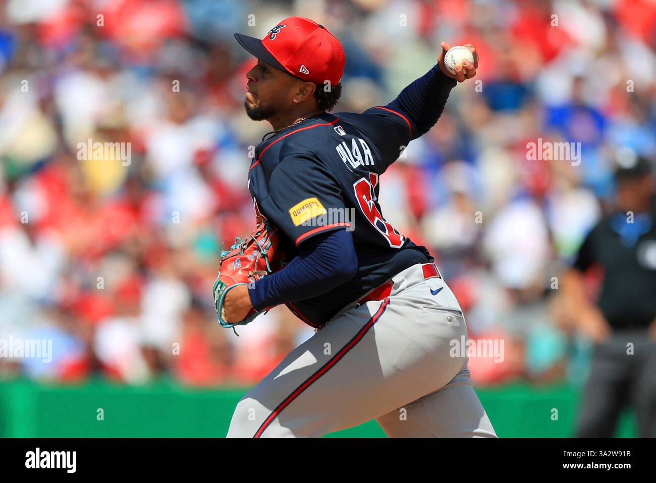 CLEARWATER, FL - MARCH 13: Atlanta Braves Pitcher Anderson Pilar (63 ...