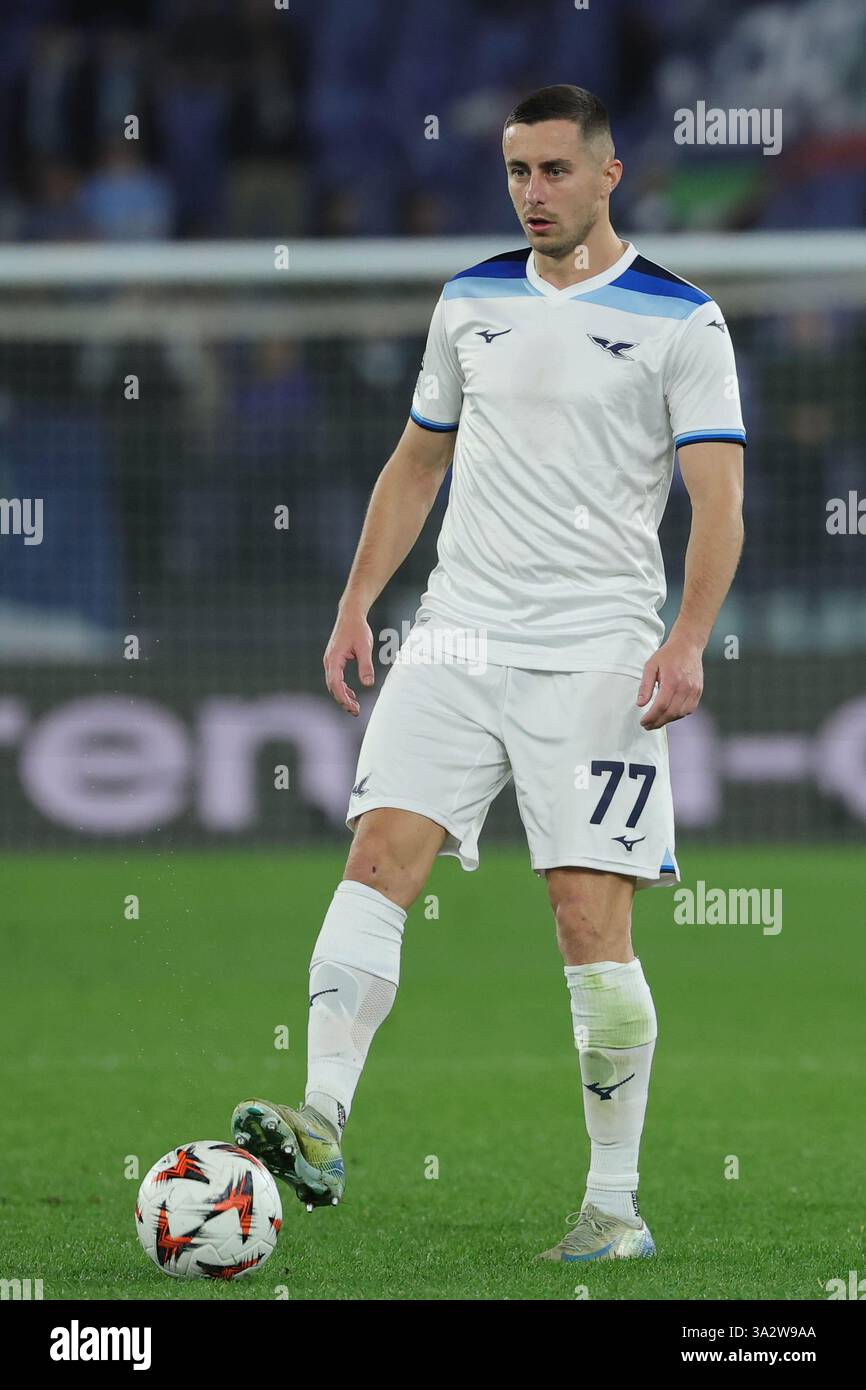 Adam Marusic of SS Lazio runs with the ball during the Italian Serie A ...