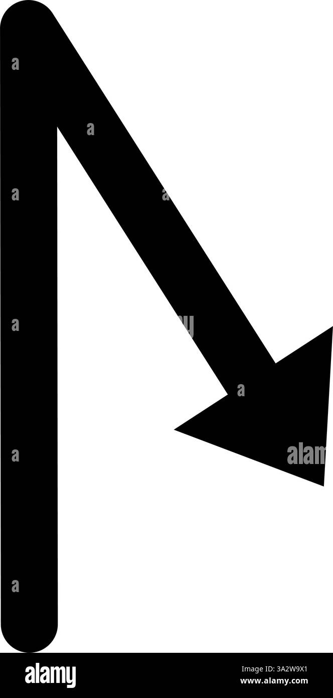 Elbow Arrow Sharp Down Stock Vector Image & Art - Alamy