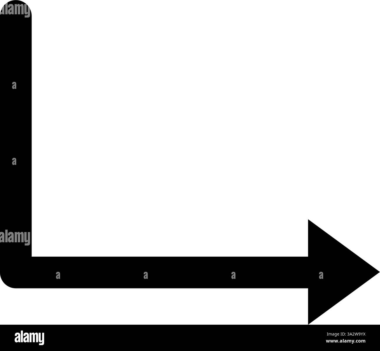 Elbow Arrow Right Angle Stock Vector Image & Art - Alamy