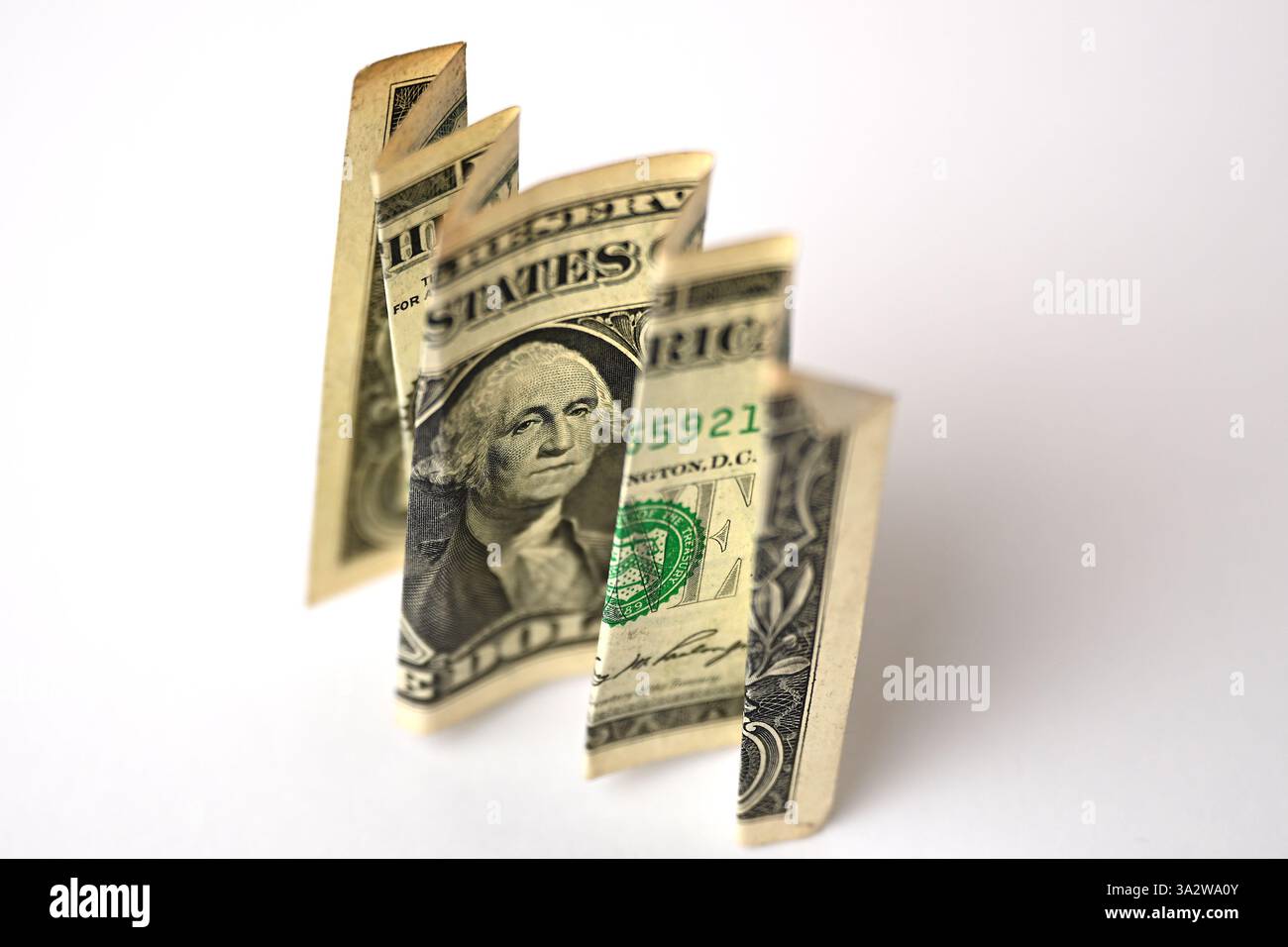 Canberra, Australia. 14th Mar, 2025. A scrunched up 1 US Dollar (USD ...