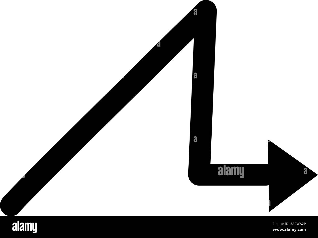 Elbow Arrow Angular Path Stock Vector Image & Art - Alamy