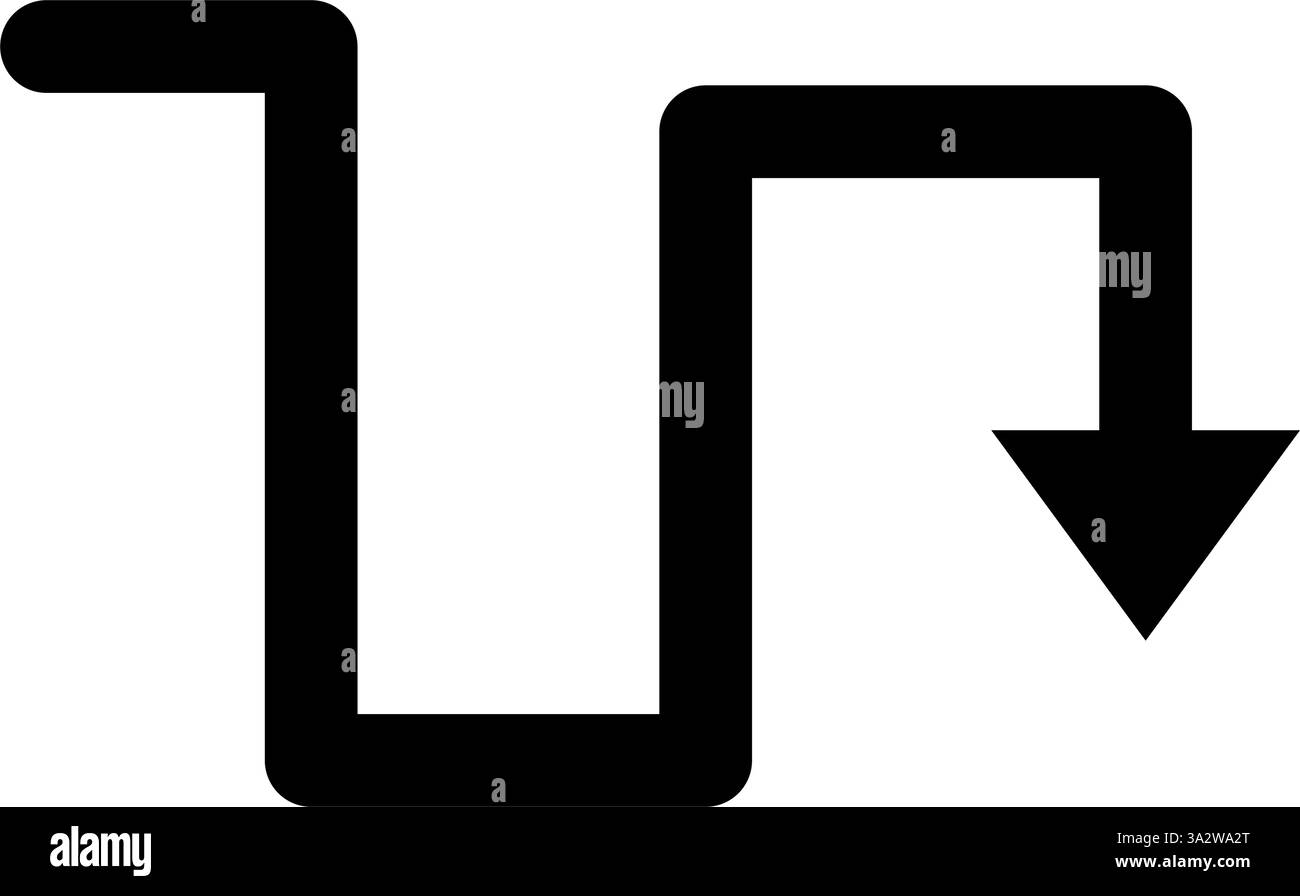 Elbow Arrow Direction Curve Stock Vector Image & Art - Alamy