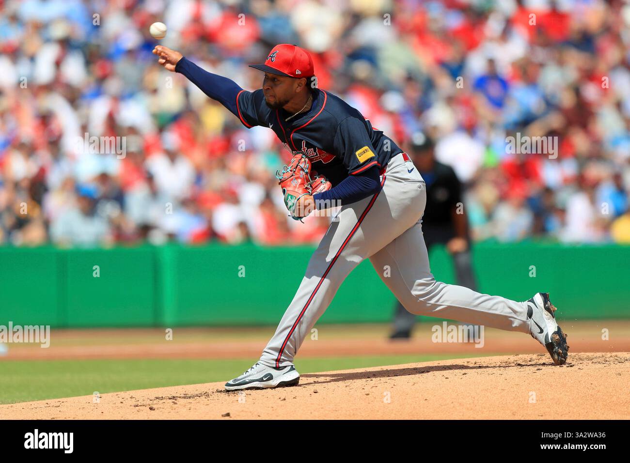 CLEARWATER, FL - MARCH 13: Atlanta Braves Pitcher Anderson Pilar (63 ...