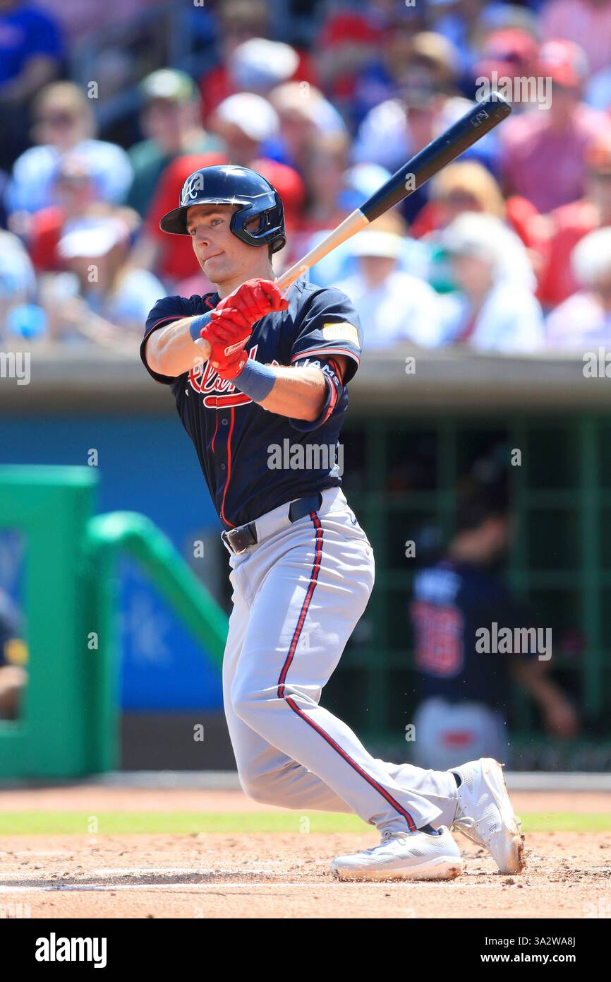 CLEARWATER, FL - MARCH 13: Atlanta Braves Infielder Luke Williams (65 ...