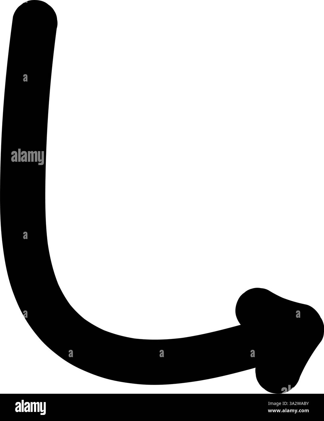 Elbow Arrow Curved Down Stock Vector Image & Art - Alamy