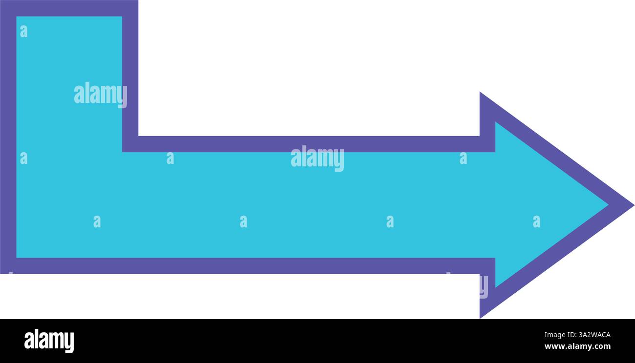 Elbow Arrow Straight Bend Signage Stock Vector Image & Art - Alamy