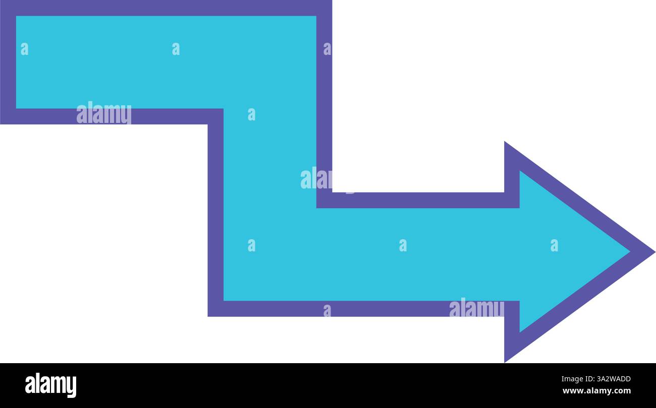 Elbow Arrow Right Angle Navigation Stock Vector Image & Art - Alamy
