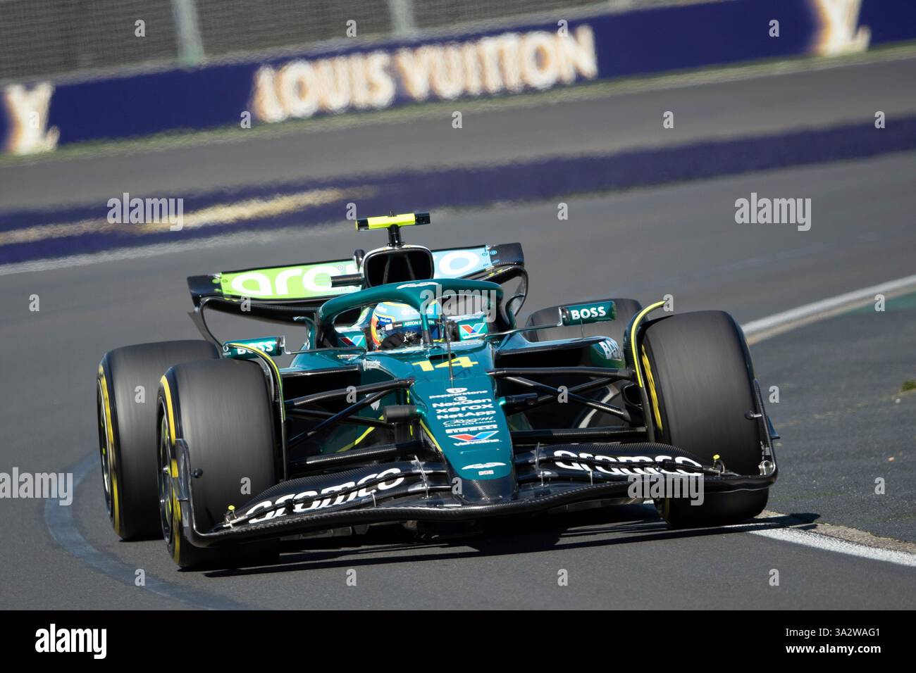 ALBERT PARK, AUSTRALIA - MARCH 14: Fernando Alonso (ESP) driving for ...
