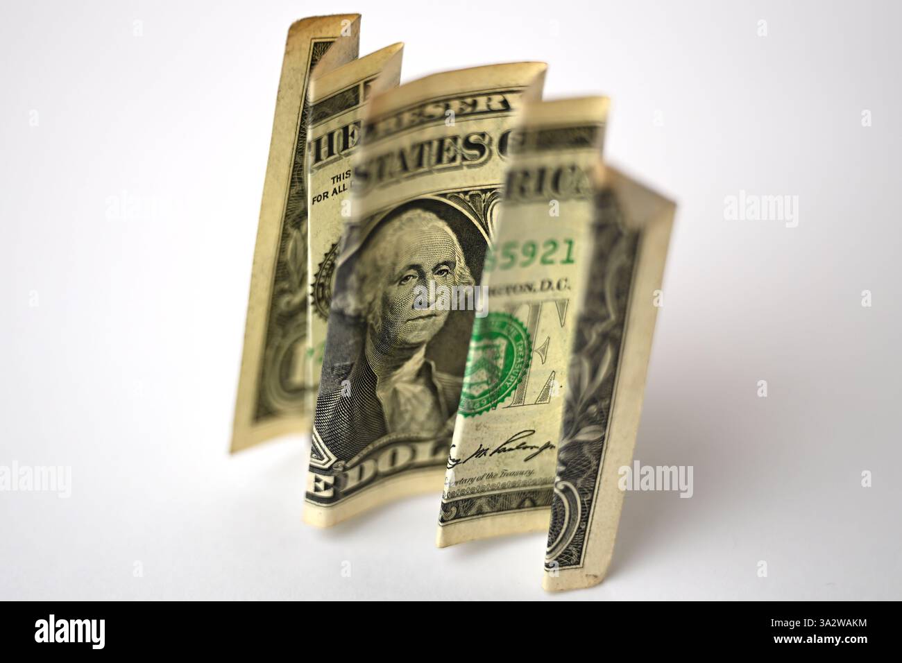 Canberra, Australia. 14th Mar, 2025. A scrunched up 1 US Dollar (USD ...