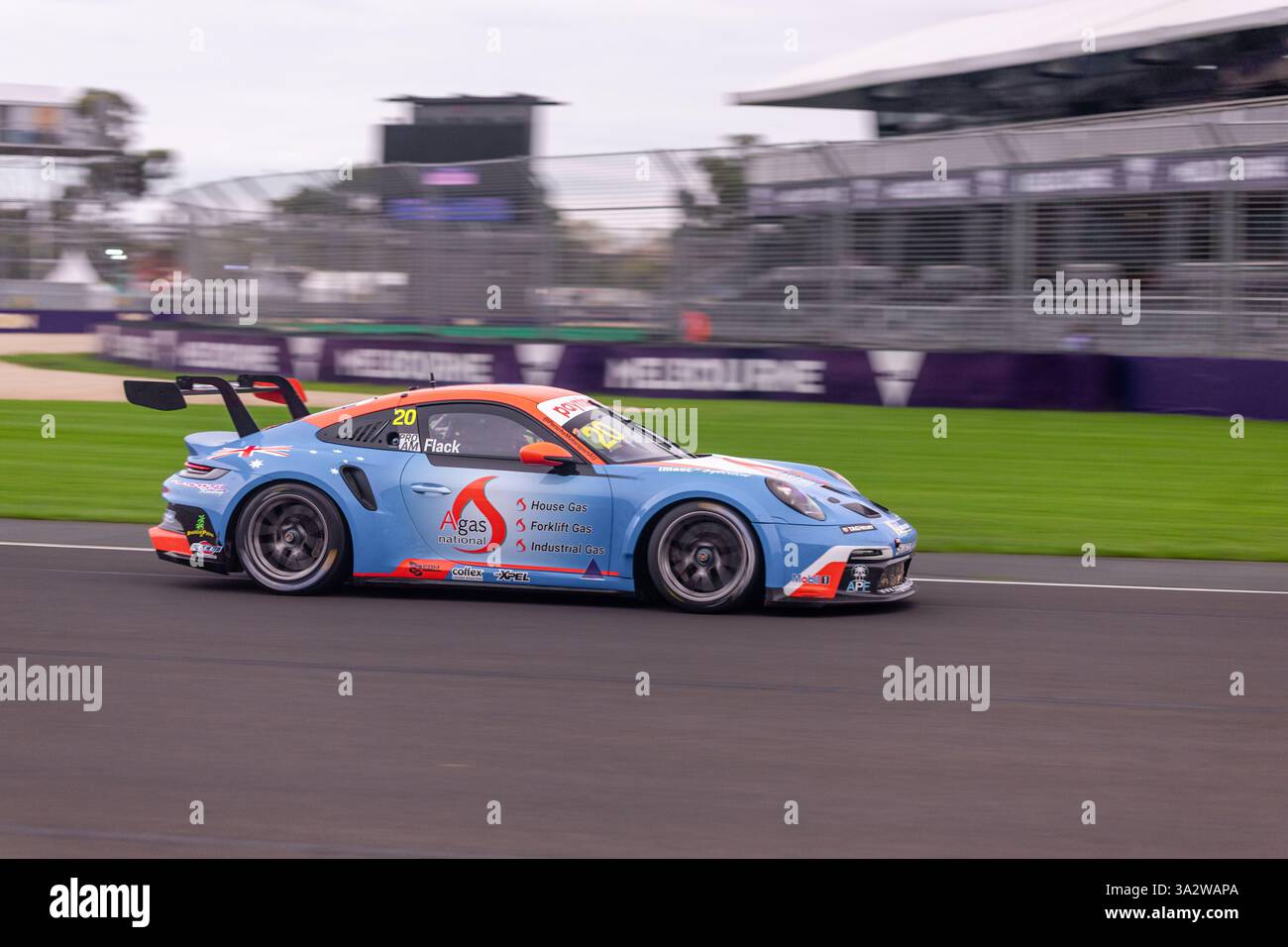 Melbourne, Australia, 13 March, 2025. Adrian Flack (AUS) driving for ...