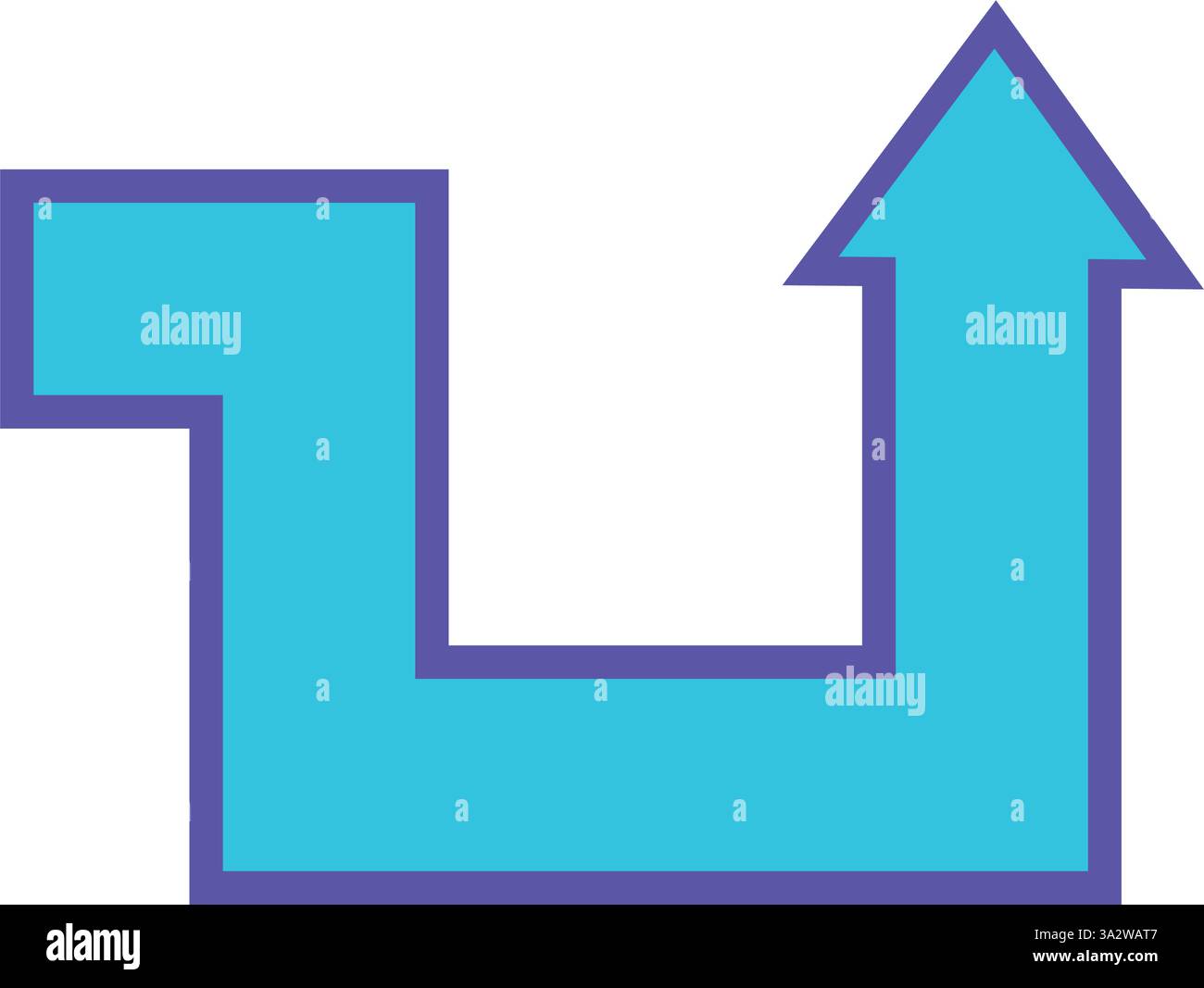Elbow Arrow U Turn Navigation Stock Vector Image & Art - Alamy