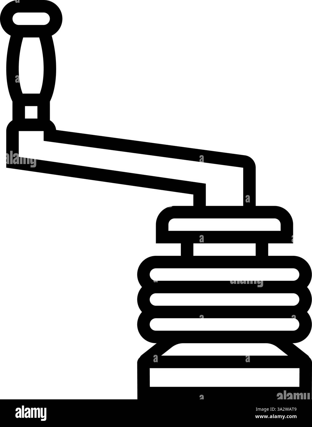 winch handle sailing sport line icon vector illustration Stock Vector ...