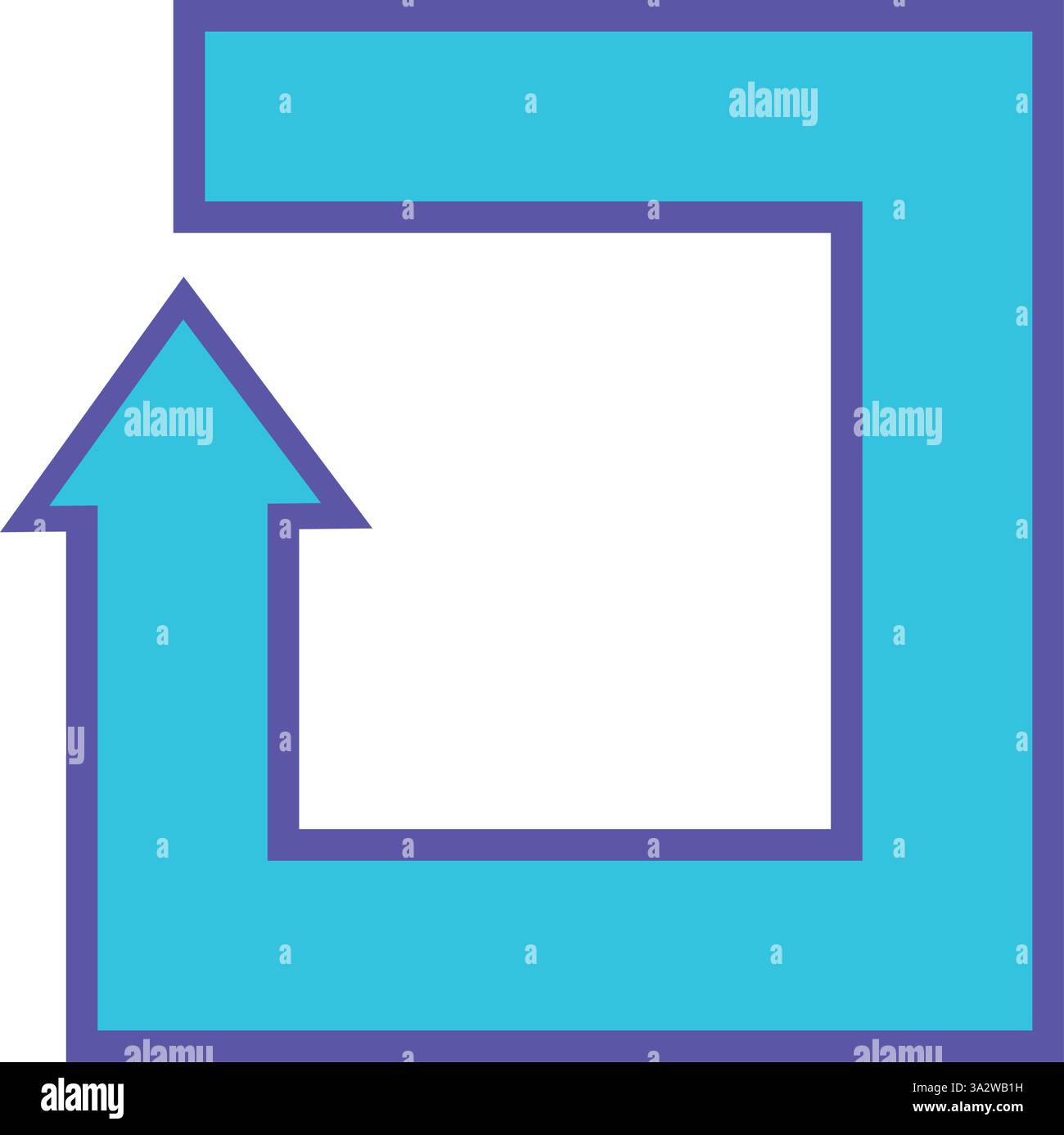 Elbow Arrow Square U Turn Signage Stock Vector Image & Art - Alamy