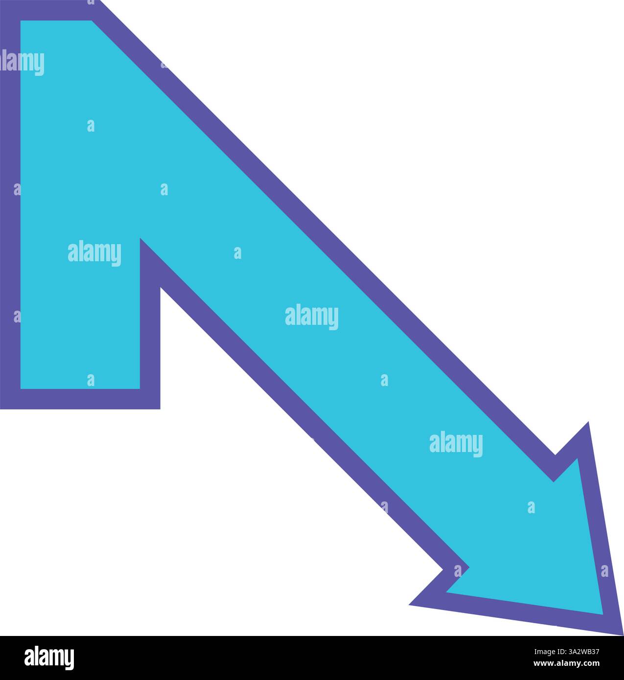 Elbow Arrow Downward Zigzag Stock Vector Image & Art - Alamy