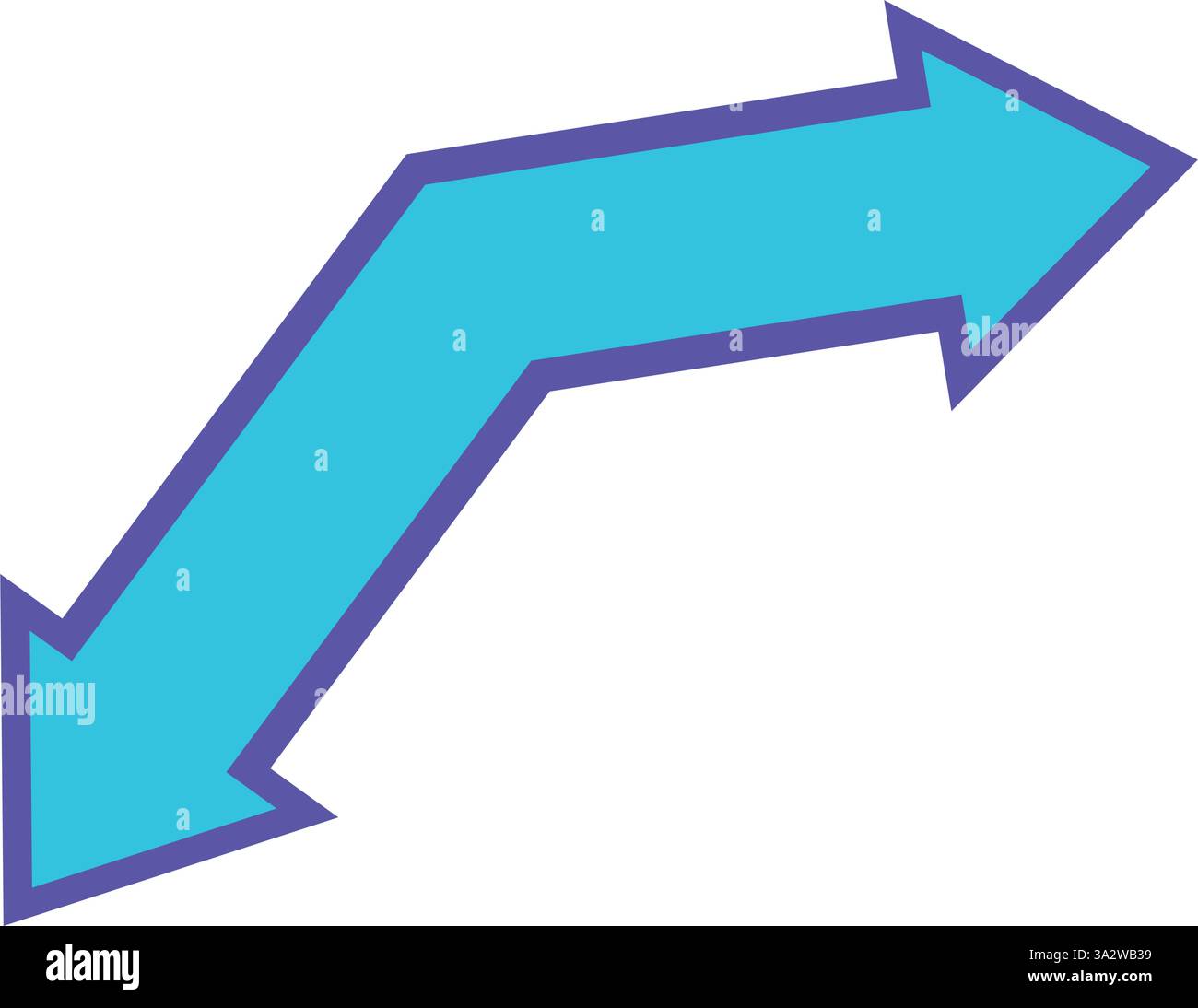 Elbow Arrow Angled Path Stock Vector Image & Art - Alamy