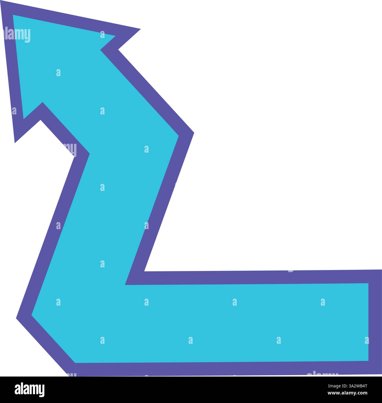 Elbow Arrow Zigzag Turn Navigation Stock Vector Image & Art - Alamy