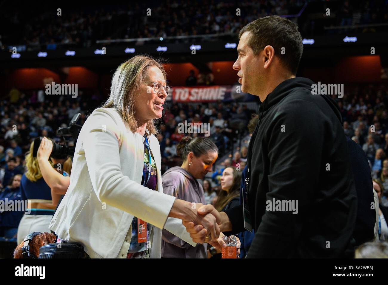 March 9, 2025: BIG EAST commissioner Val Ackerman and Boston Celtics ...