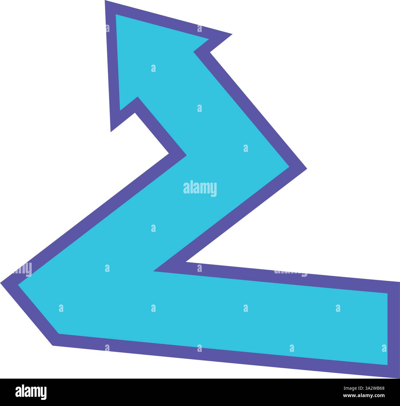Elbow Arrow Sharp Zigzag Vector Stock Vector Image & Art - Alamy