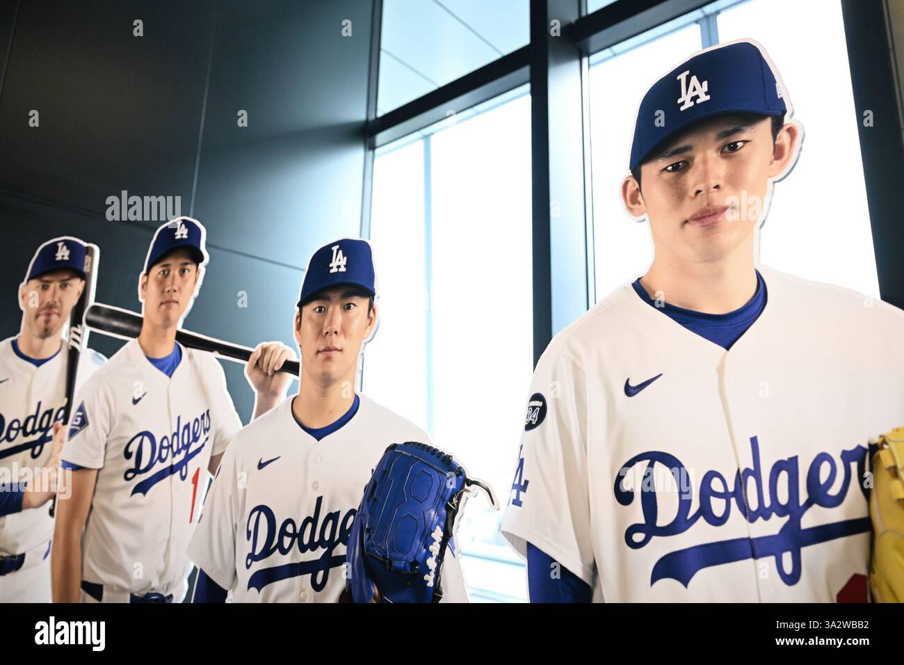 Tokyo Japan. 14th Mar, 2025. (L-R) Shohei Ohtani (Dodgers), Yoshinobu ...