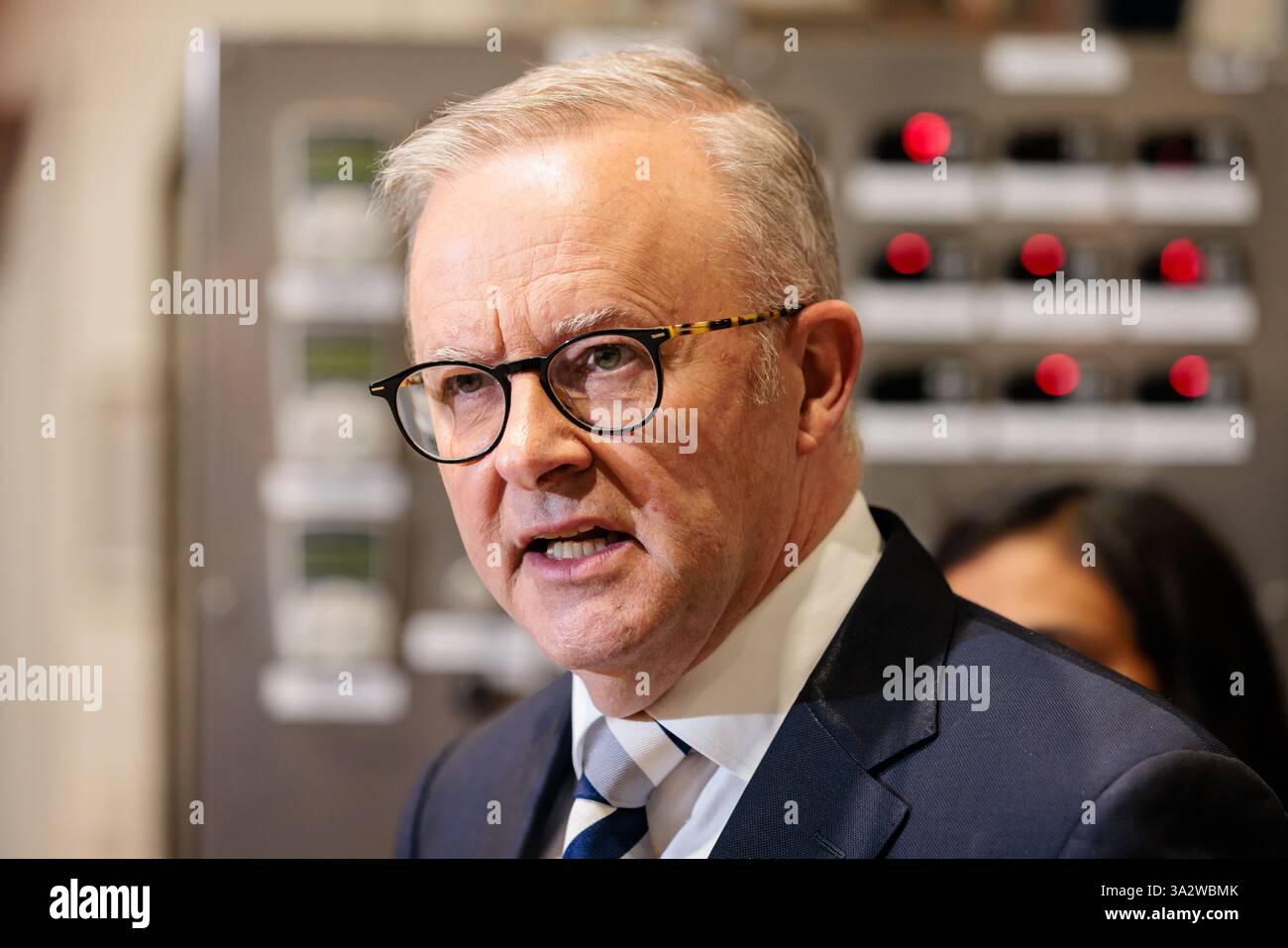 Prime Minister Anthony Albanese speaks during a press conference at ...