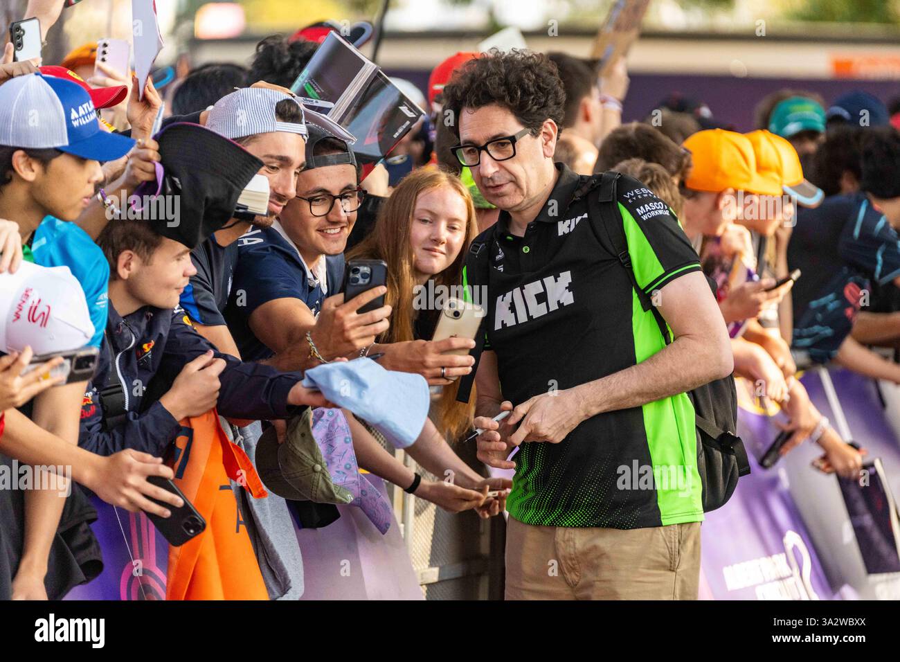 Melbourne, Victoria, Australia. 14th Mar, 2025. Stake F1 Team Kick Sauber Team Principal MATTIA ...