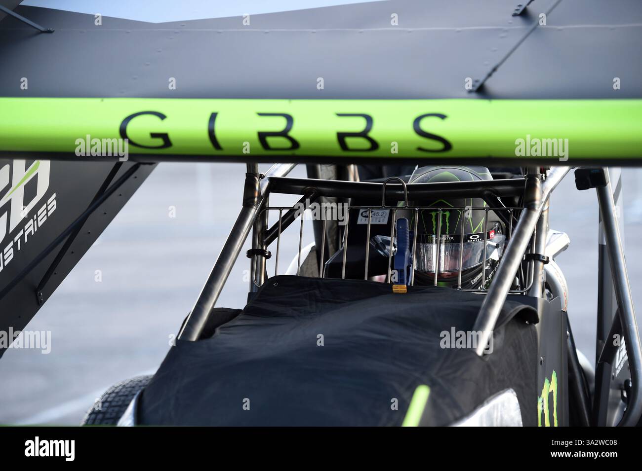 LAS VEGAS, NV - MARCH 13: Ty Gibbs (#84 CB Industries) sits in his car ...
