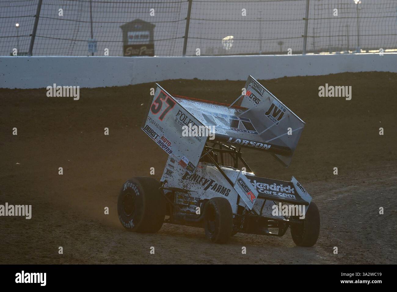LAS VEGAS, NV - MARCH 13: Kyle Larson (#57 Silva Motorsports) completes ...