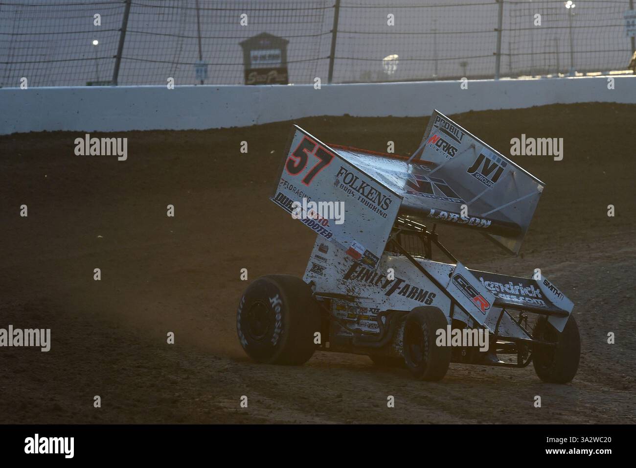 LAS VEGAS, NV - MARCH 13: Kyle Larson (#57 Silva Motorsports) completes ...