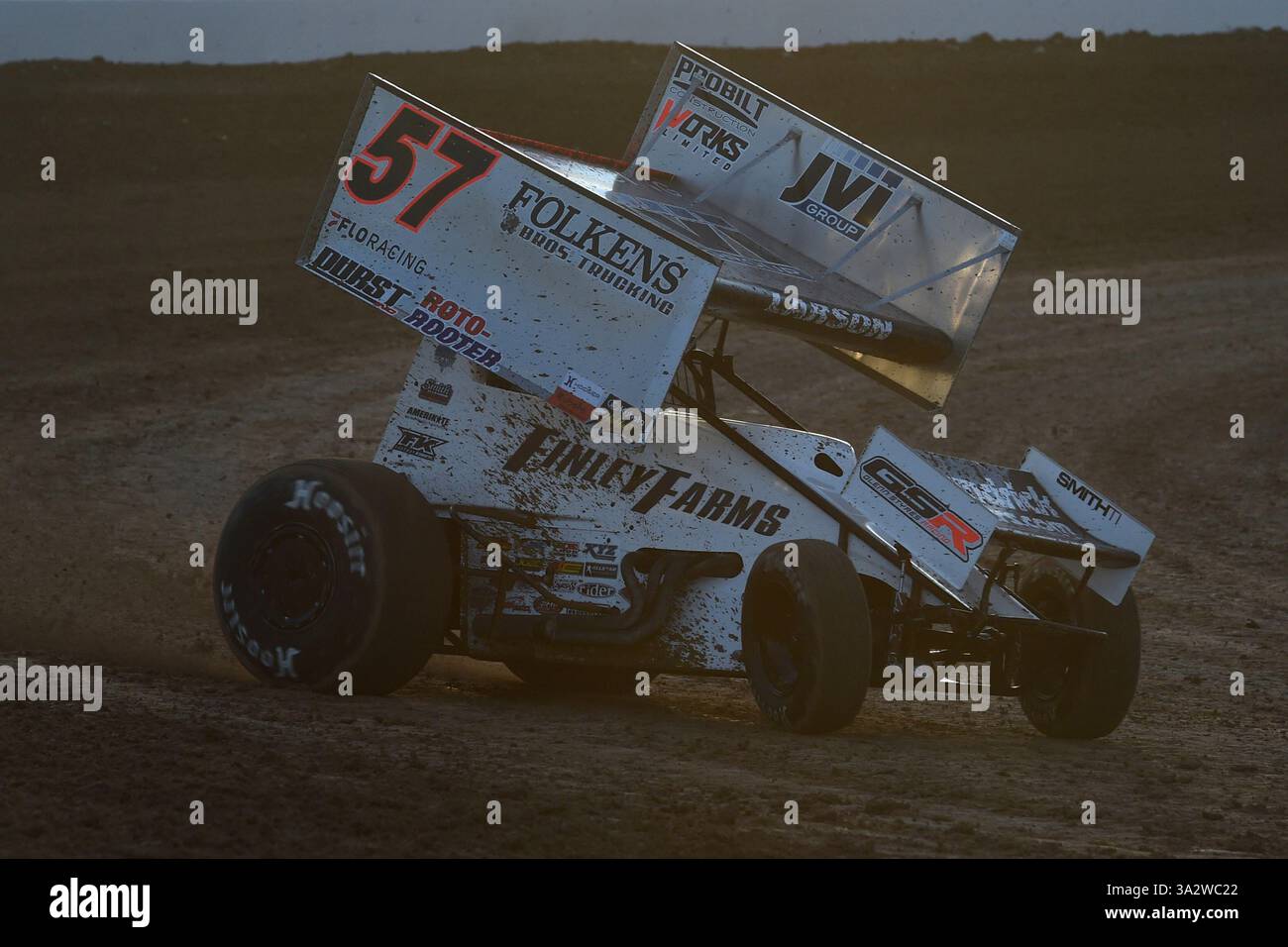 LAS VEGAS, NV - MARCH 13: Kyle Larson (#57 Silva Motorsports) completes ...