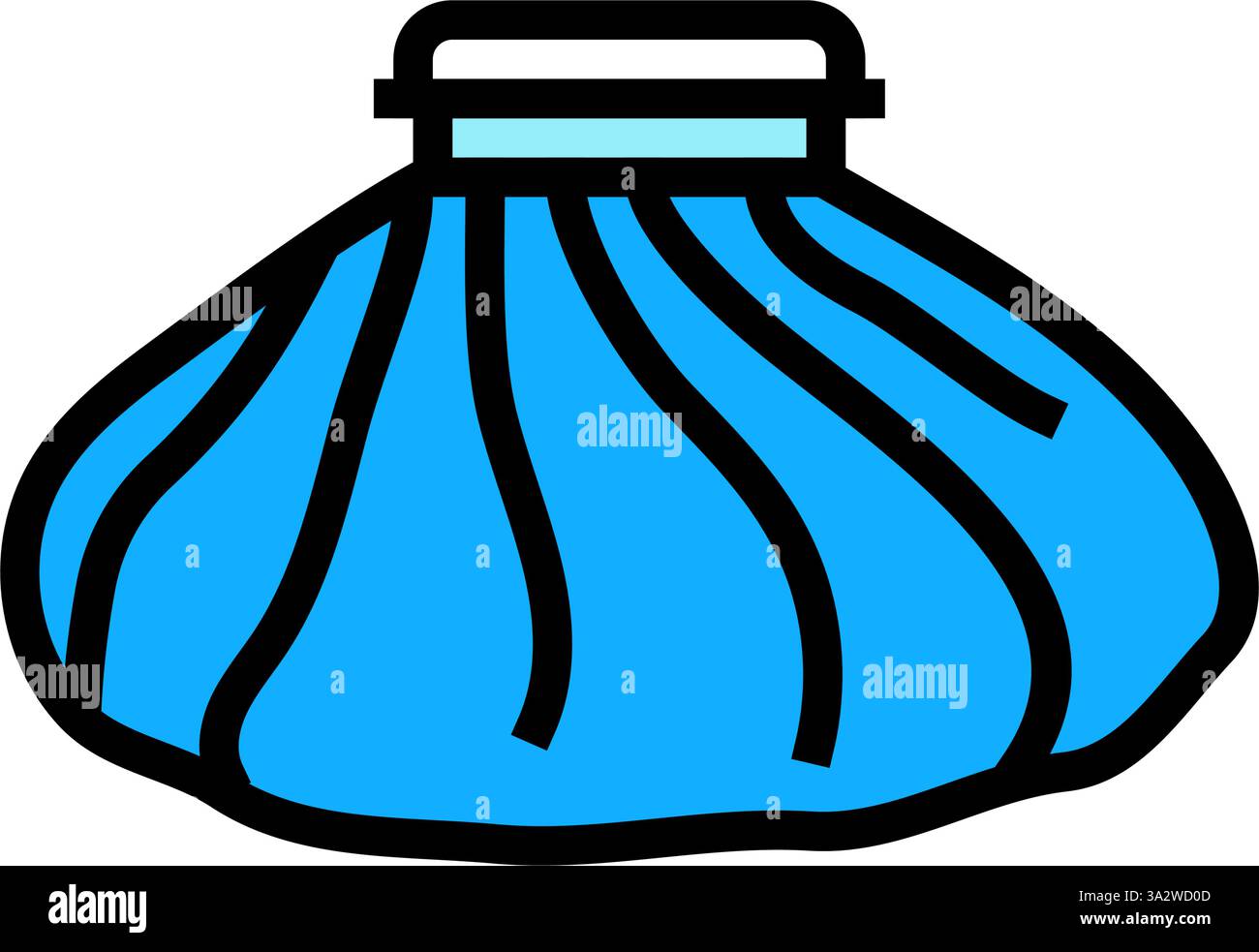 ice pack cold therapy recovery wellness color icon vector illustration ...