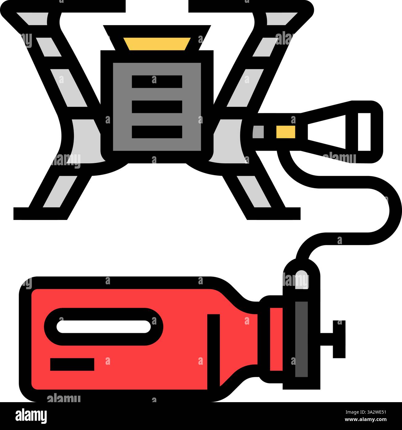 safety gas burner stove color icon vector illustration Stock Vector ...