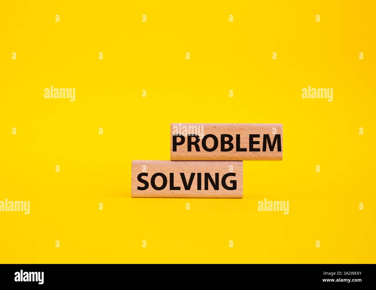 Problem solving symbol. Concept word Problem solving on wooden blocks ...