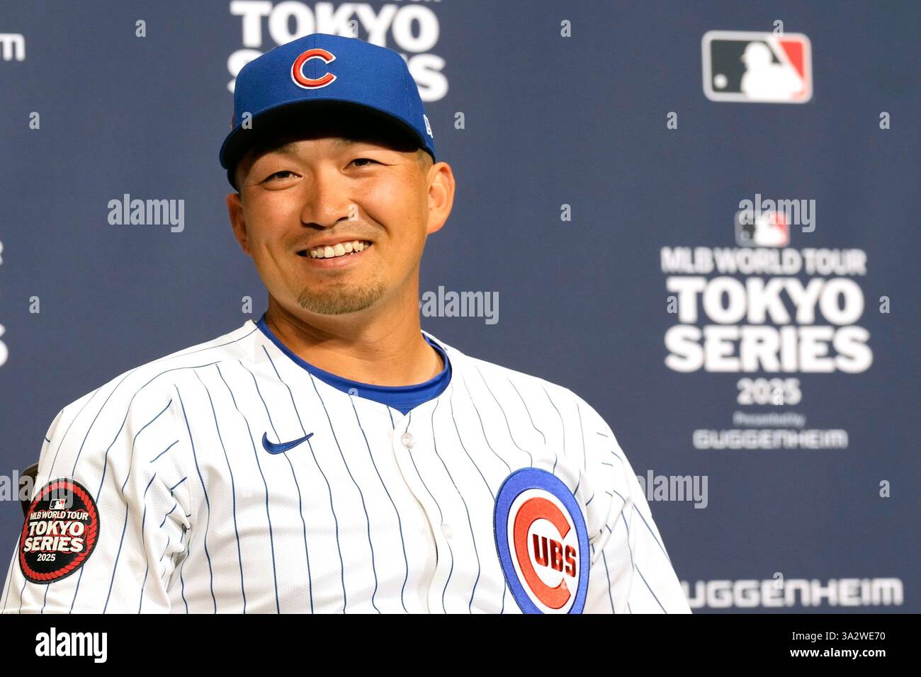 Seiya Suzuki, right, and Shota Imanaga, left, of the Chicago Cubs ...